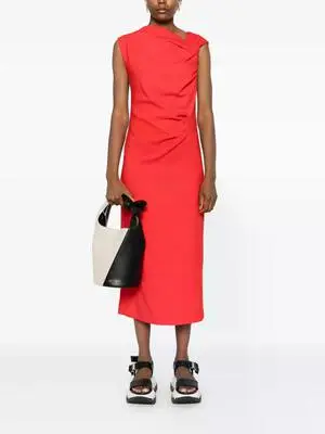 MSGM Asymmetric Midi Dress