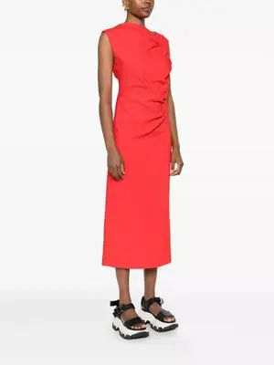 MSGM Asymmetric Midi Dress
