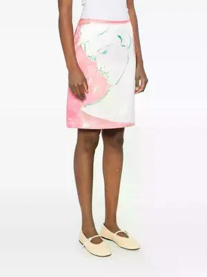 MSGM X Luke Edward Hall Abstract-print Midi Skirt