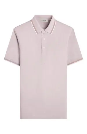 Bugatchi Speckled Bird's Eye Cotton Polo - Sand