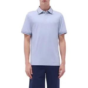 Bugatchi Speckled Bird's Eye Cotton Polo Shark