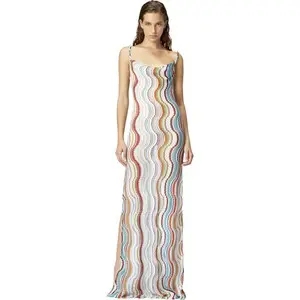 Missoni Long Cover-up Dress With Lamé Wave Motif - Multicoloured