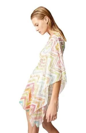 Missoni Short Covered Up Caftan In Printed Tulle - Multicoloured