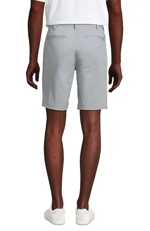 LANDS' END Traditional Fit 9" Flex Performance Golf Shorts - Silver Frost
