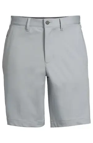 LANDS' END Traditional Fit 9" Flex Performance Golf Shorts - Silver Frost