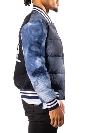 MACEOO Ocean Sky Quilted Bomber Jacket