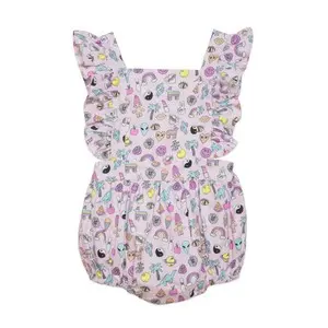 WORTHY THREADS Ruffle Sleeve Bubble Romper - 90s Toys