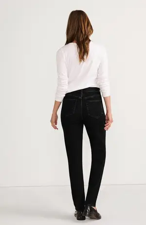 LANDS' END Recover Mid Rise Straight Leg Jeans
