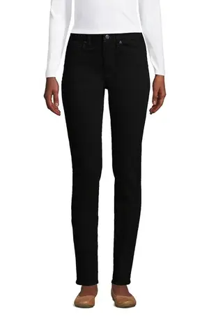 LANDS' END Recover Mid Rise Straight Leg Jeans