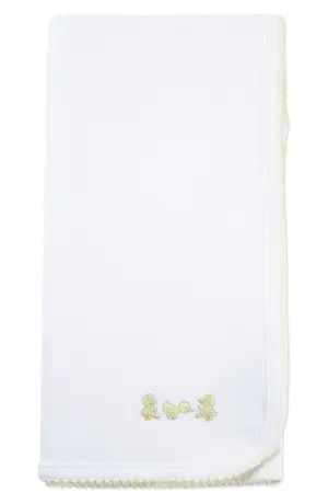 LITTLE ME Sweet Duck Cotton Blanket - White