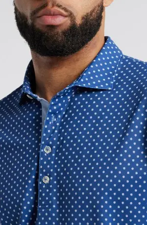 Johnnie-o Daisy Neat Floral Prep-formance Golf Polo