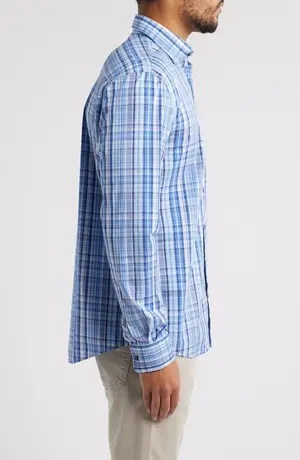 Johnnie-o Masson Plaid Performance Button-up Shirt - Maliblu