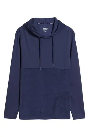 Johnnie-o Haggard Mixed Media Pullover Hoodie - Navy