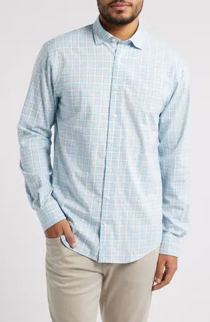 Johnnie-o Burleigh Check Stretch Button-up Shirt