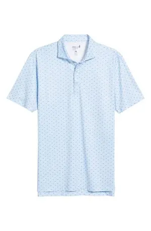 Johnnie-o Nc Time Abstract Print Prep-formance Polo