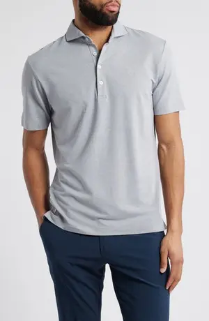 Johnnie-o Idris Top Shelf Heathered Polo - Black