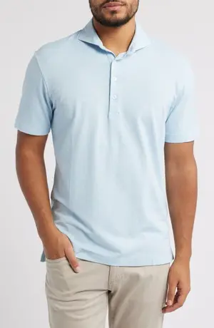 Johnnie-o Idris Top Shelf Heathered Polo Cerulean