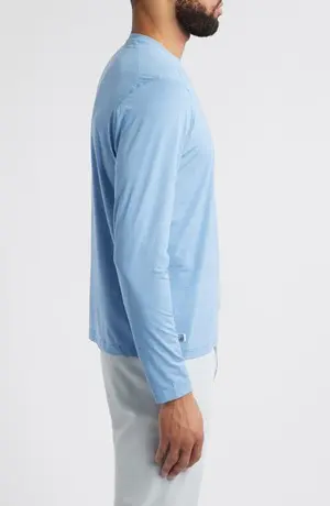 Johnnie-o Basin Long Sleeve Performance T-shirt - Tide
