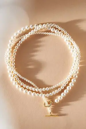 Shashi Louise Layered Necklace - Pearl