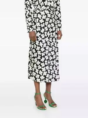MSGM Floral-print Midi Skirt