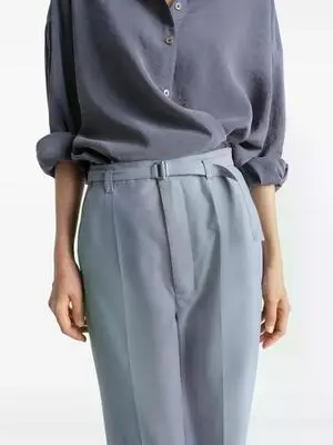 LEMAIRE Belted Tailored Trousers - Grey
