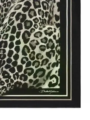 Dolce & Gabbana Leopard-print Scarf - Black