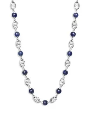 NIALAYA JEWELRY Mariner Chain Necklace - Blue