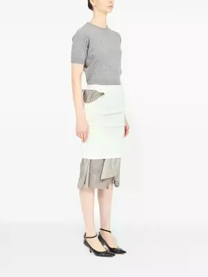 MAISON MARGIELA Layered Knee-length Skirt - White