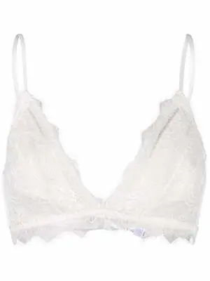ANINE BING Lace Bra With Trim - Beige
