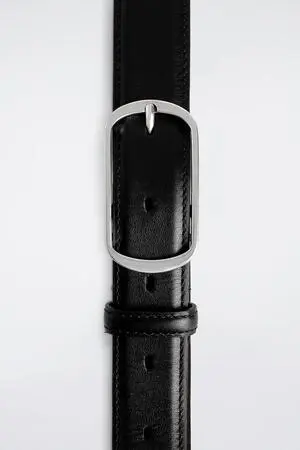 Cos Curved-buckle Leather Belt