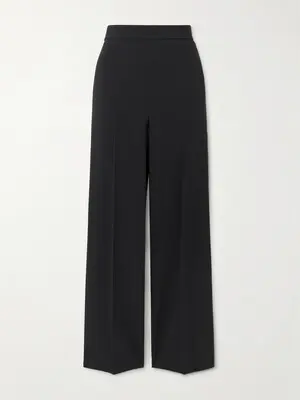 JOSEPH Alane Pleated Cady Wide-leg Pants - Black