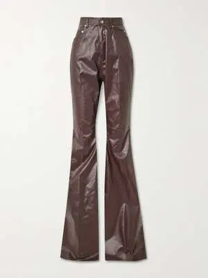 Rick Owens Bolan Coated Flared Jeans