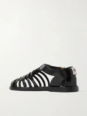 Bally Steva Fisherman Glossed-leather Sandals