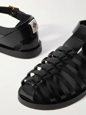 Bally Steva Fisherman Glossed-leather Sandals