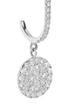 Meira T Diamond Pavè Disc Drop Earrings