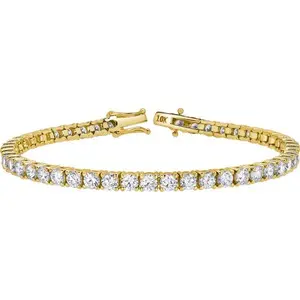 LUVMYJEWELRY Lab Grown Diamond Tennis Bracelet - 10k Yellow Gold