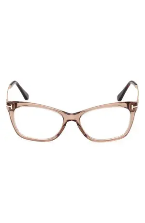 TOM FORD 52mm Geometric Eyeglasses - Champagne Pale Gold