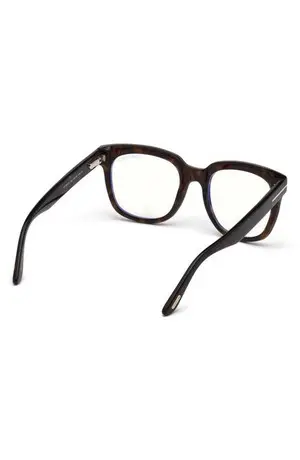 TOM FORD 53mm Geometric Blue Light Blocking Eyeglasses