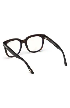 TOM FORD 53mm Geometric Blue Light Blocking Eyeglasses