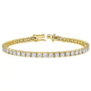 LUVMYJEWELRY Lab Grown Diamond Tennis Bracelet - 10k Yellow Gold