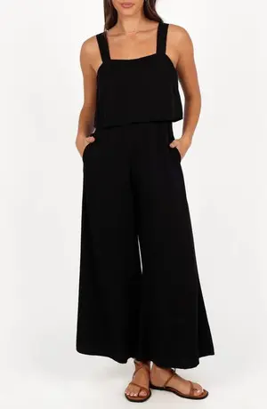 PETAL & PUP Delia Sleeveless Jumpsuit - Black