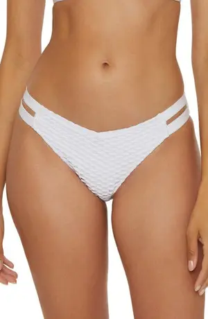 BECCA® By Rebecca Virtue Castaway V-front Bikini Bottoms - White