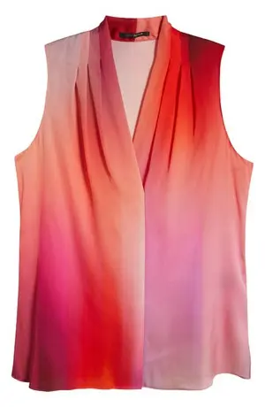 Kobi Halperin Pleated Stretch Silk Top