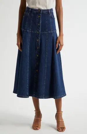 Cinq À Sept Veena Denim Skirt - Oceane