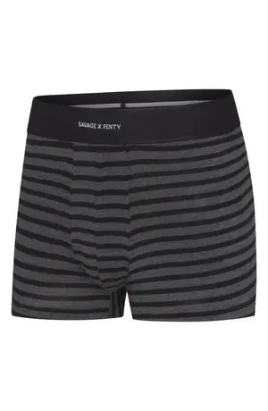 SAVAGE X FENTY Trunks Boxer Briefs - Night Gram Grey/ Black