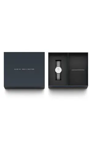 DANIEL WELLINGTON Mesh Strap Watch & Tennis Bracelet Set