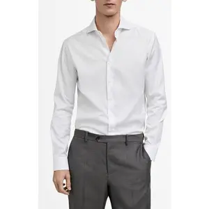 Mango Slim Fit Button-up Shirt - White