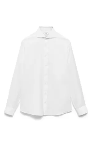 Mango Slim Fit Button-up Shirt - White