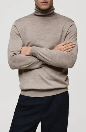 Mango Wool Turtleneck Sweater
