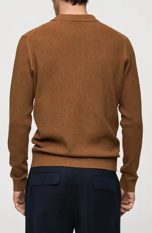 Mango Rib Polo Sweater